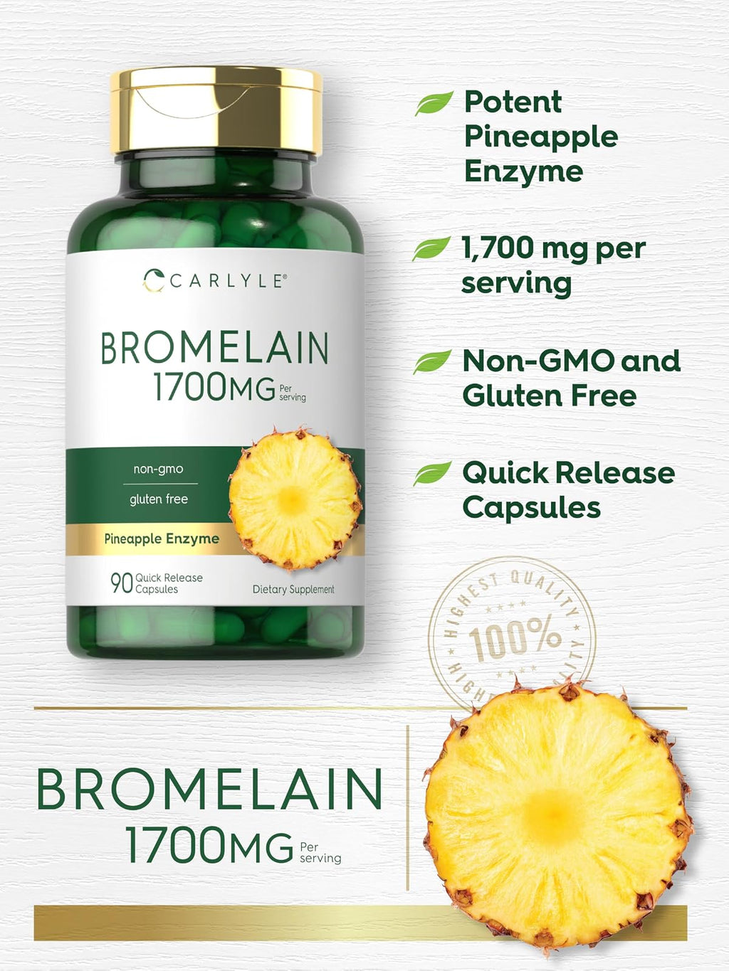 Carlyle bromelain for improved digestion
