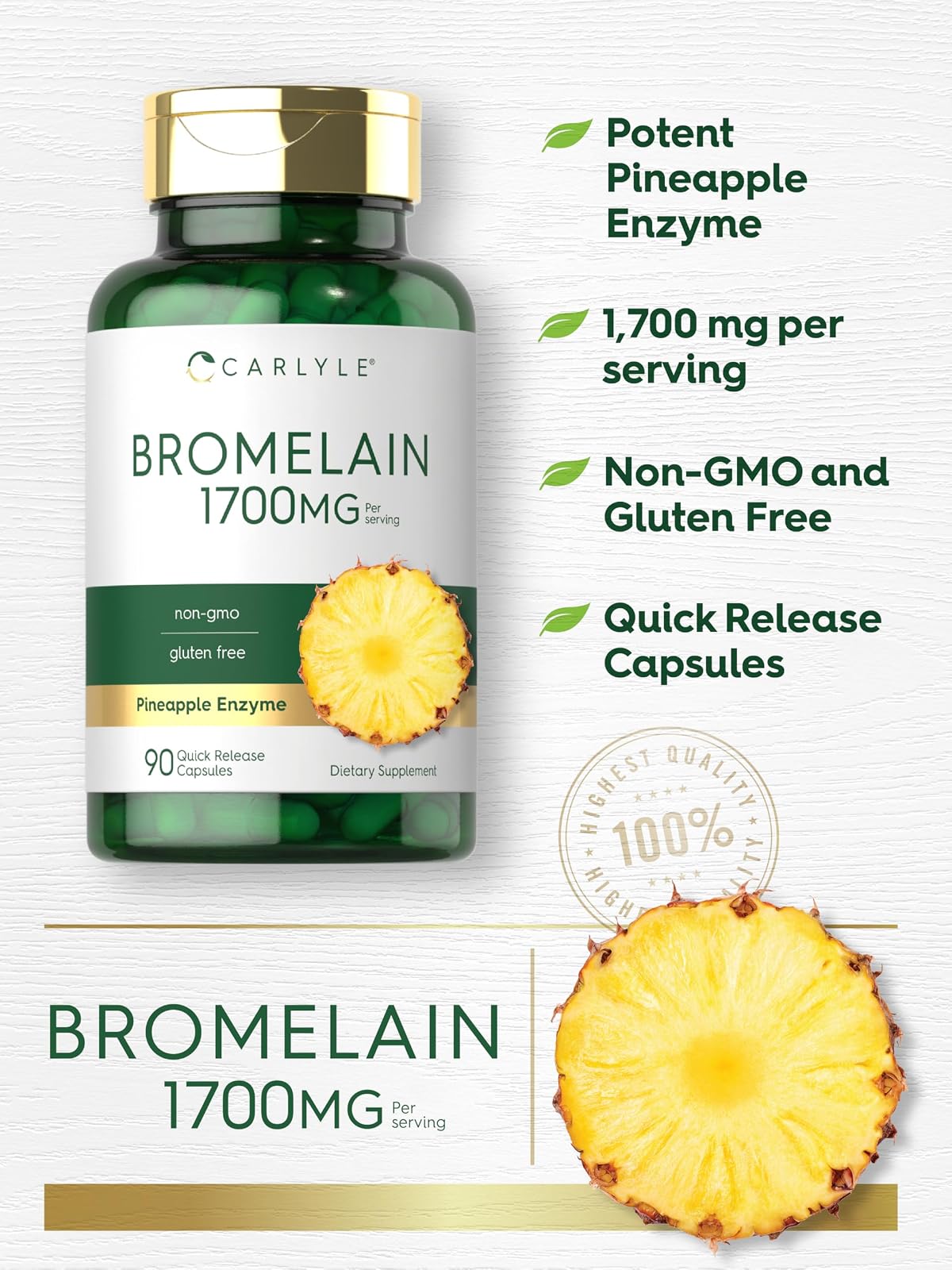 Carlyle bromelain for improved digestion