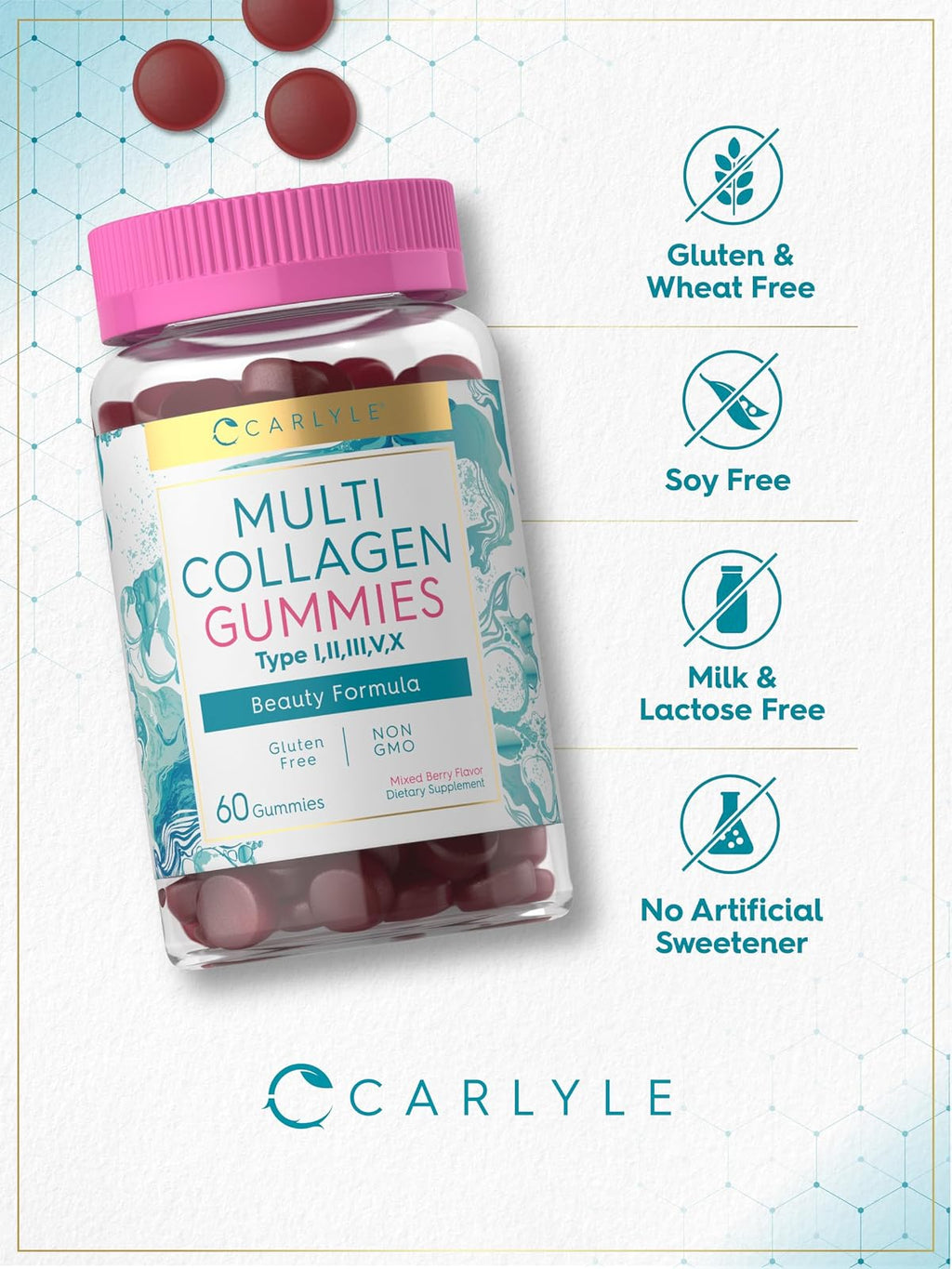 Carlyle collagen gummies for youthful skin
