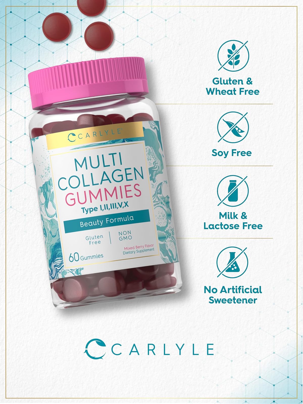 Carlyle collagen gummies for youthful skin