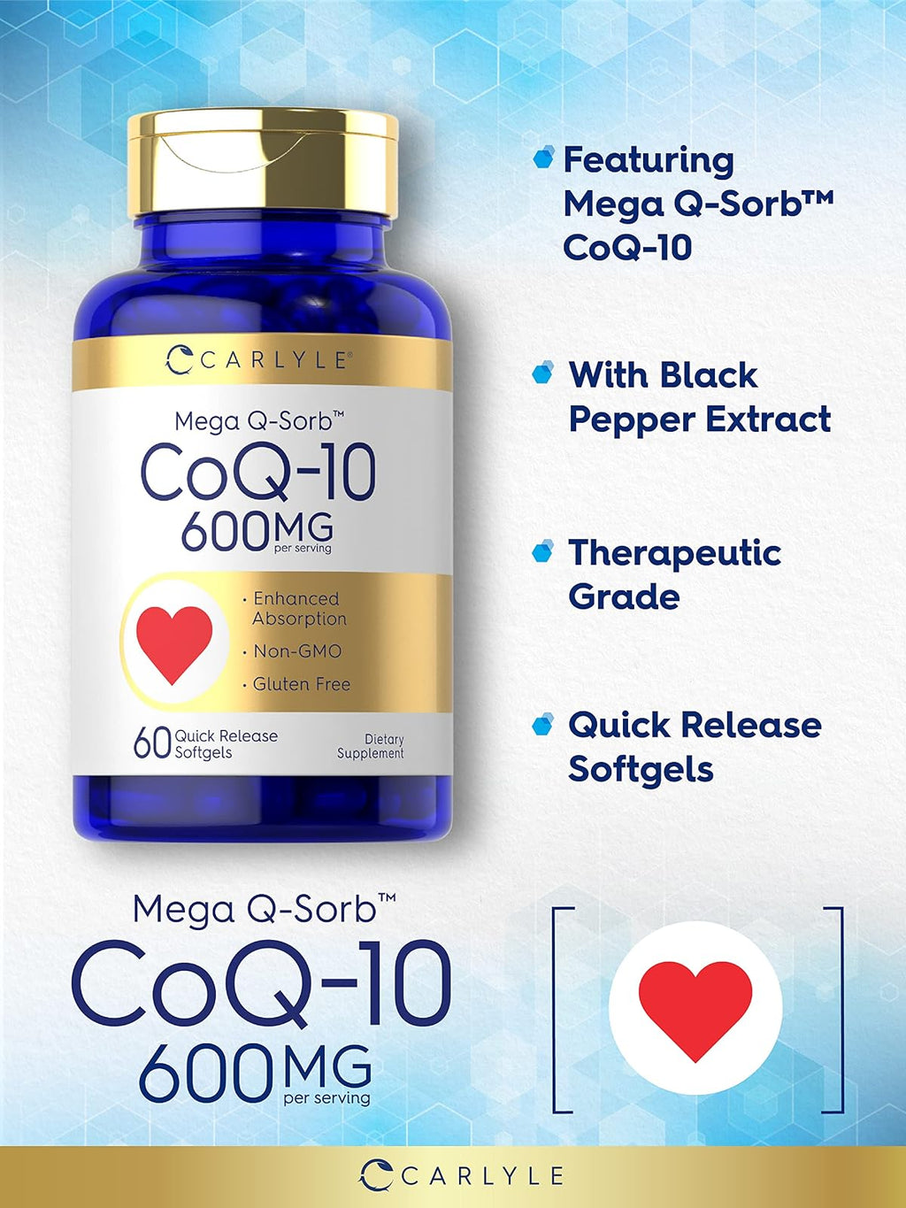 Carlyle CoQ10 for heart health