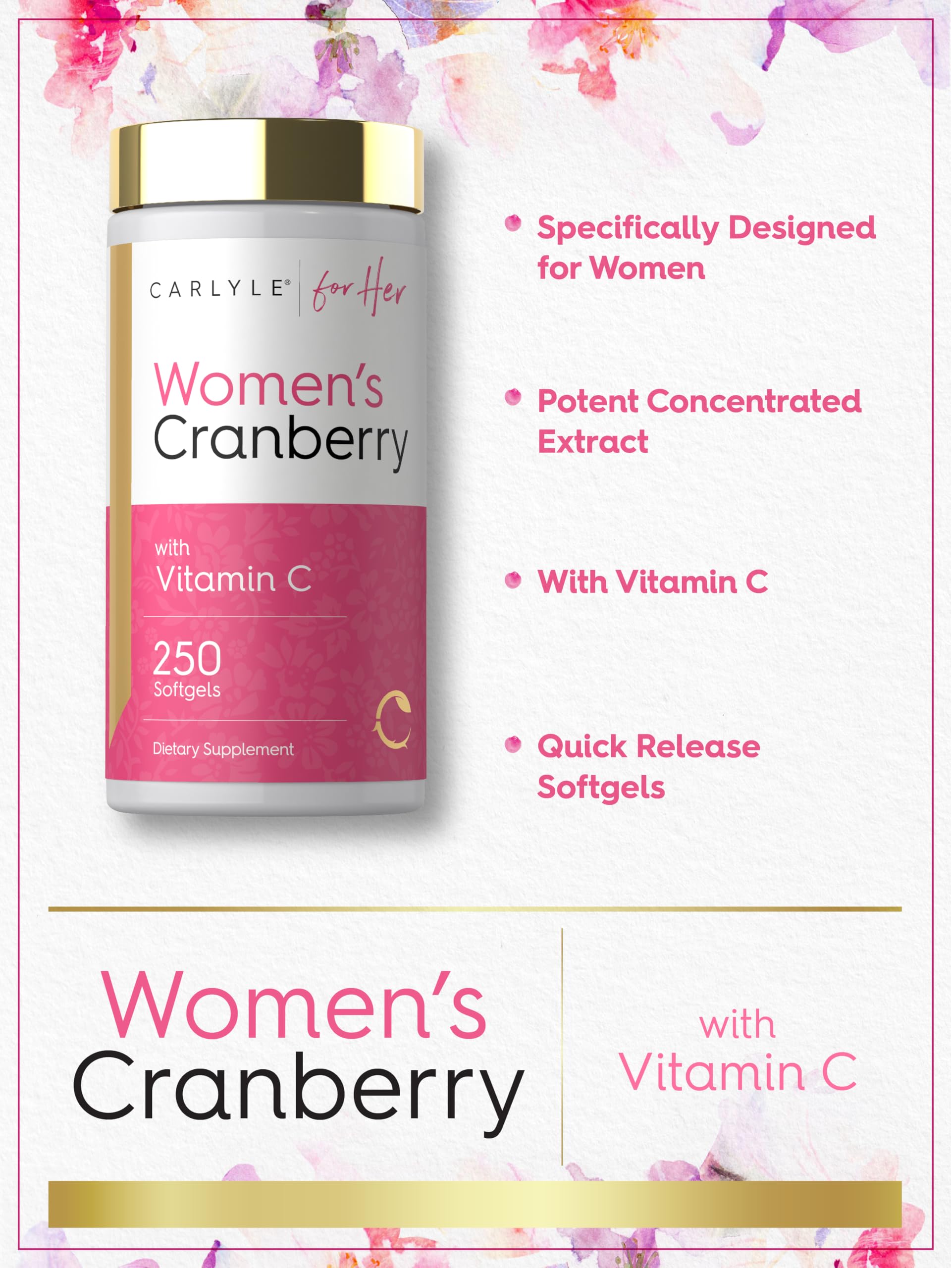 Carlyle cranberry softgels for vitality