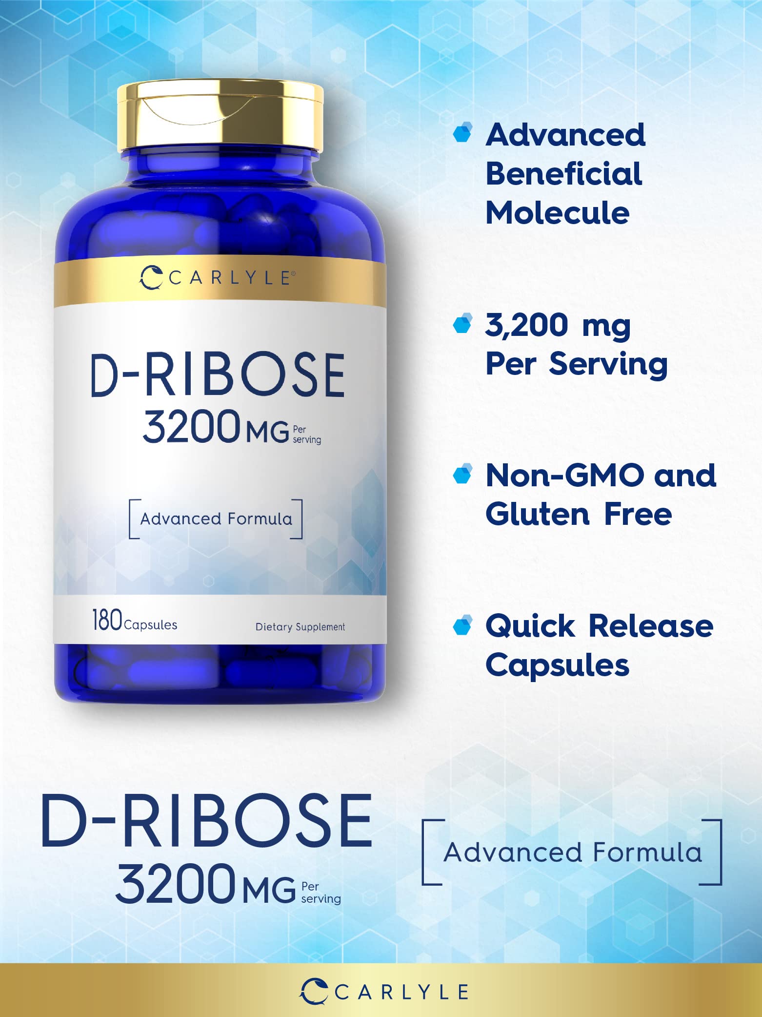 Carlyle D-Ribose 3200mg for recovery