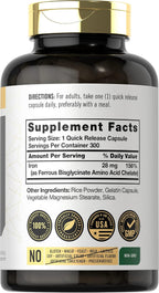 Carlyle easy iron bisglycinate capsules