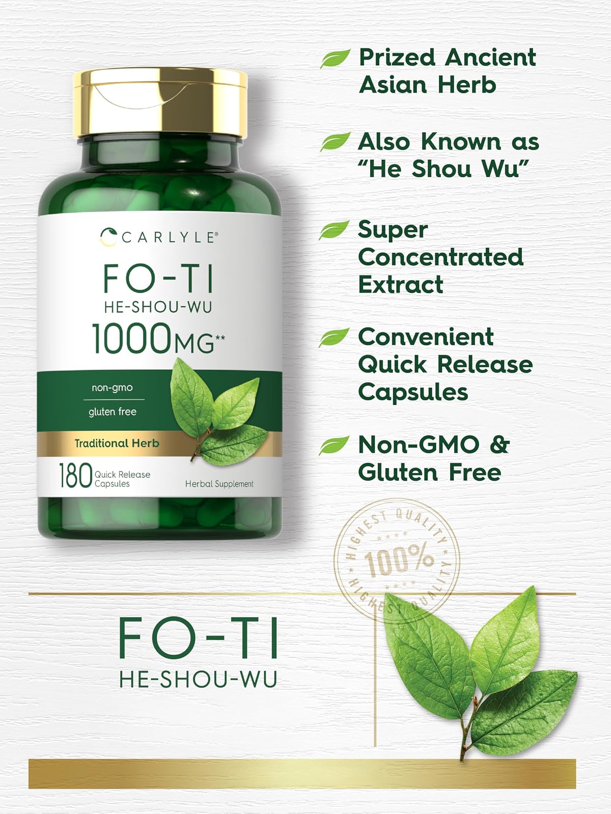 Carlyle Fo-Ti root extract benefits