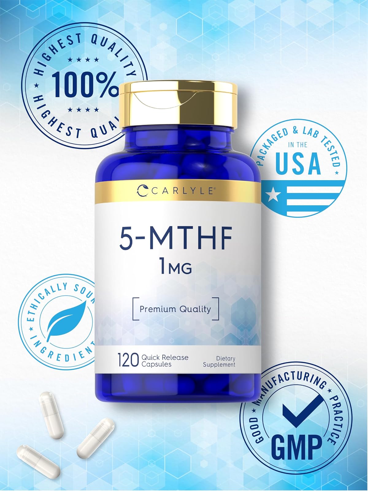 Carlyle folate capsules for prenatal health