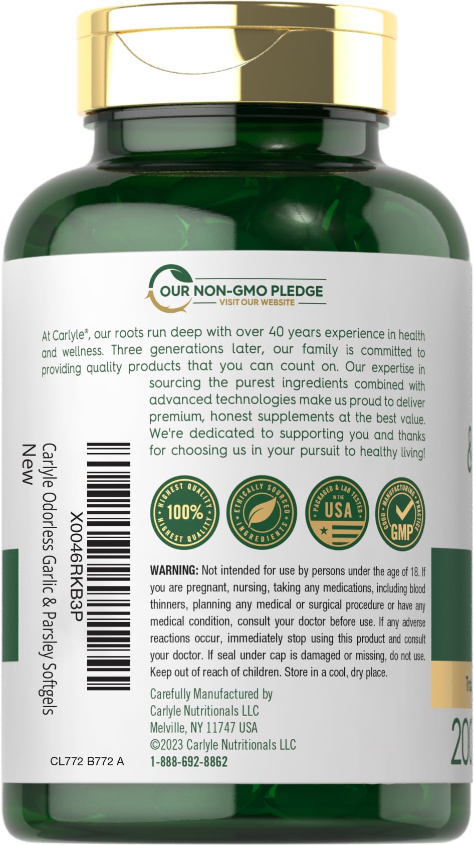 Carlyle garlic and parsley capsules