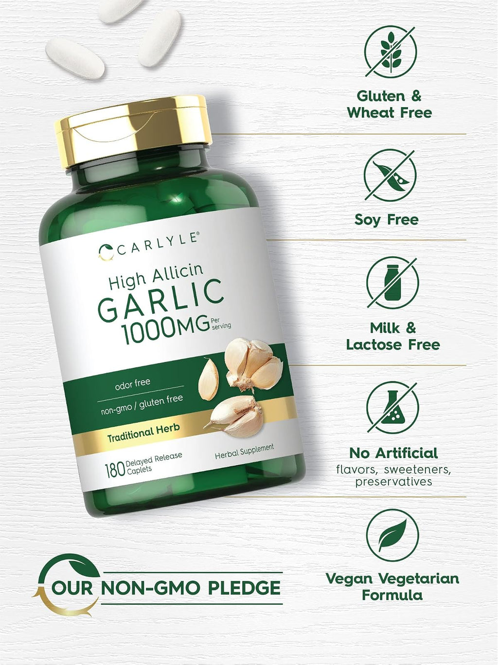 Carlyle garlic caplets for cholesterol management