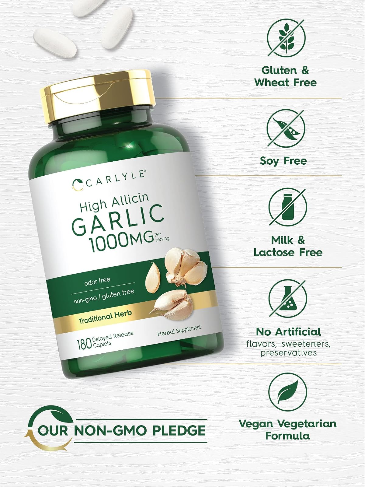 Carlyle garlic caplets for cholesterol management