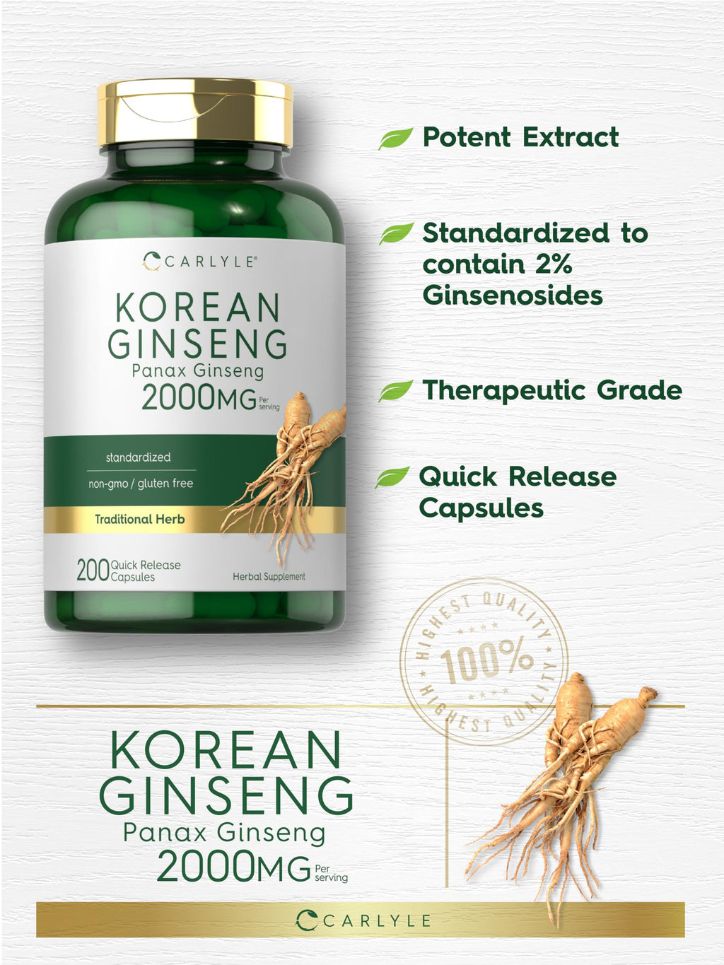Carlyle ginseng for daily wellness
