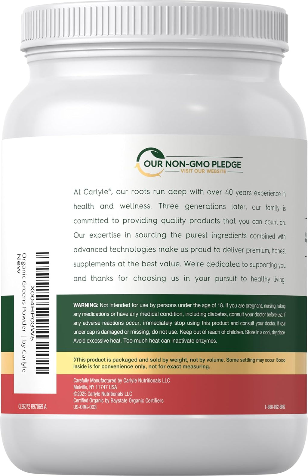 Carlyle greens powders for detox support