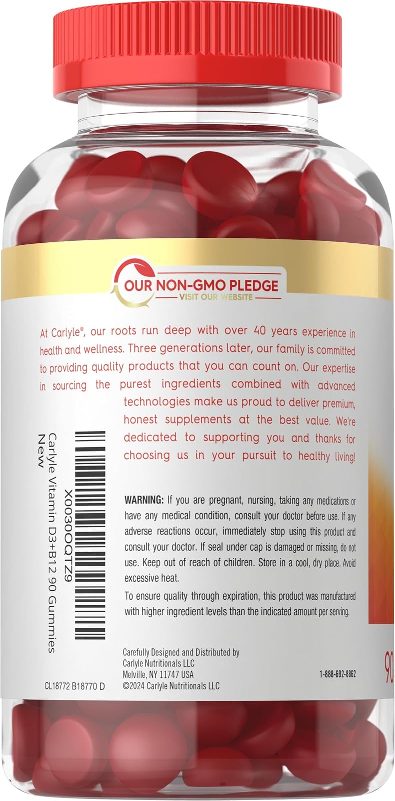 Carlyle gummies with vitamin D for bone health