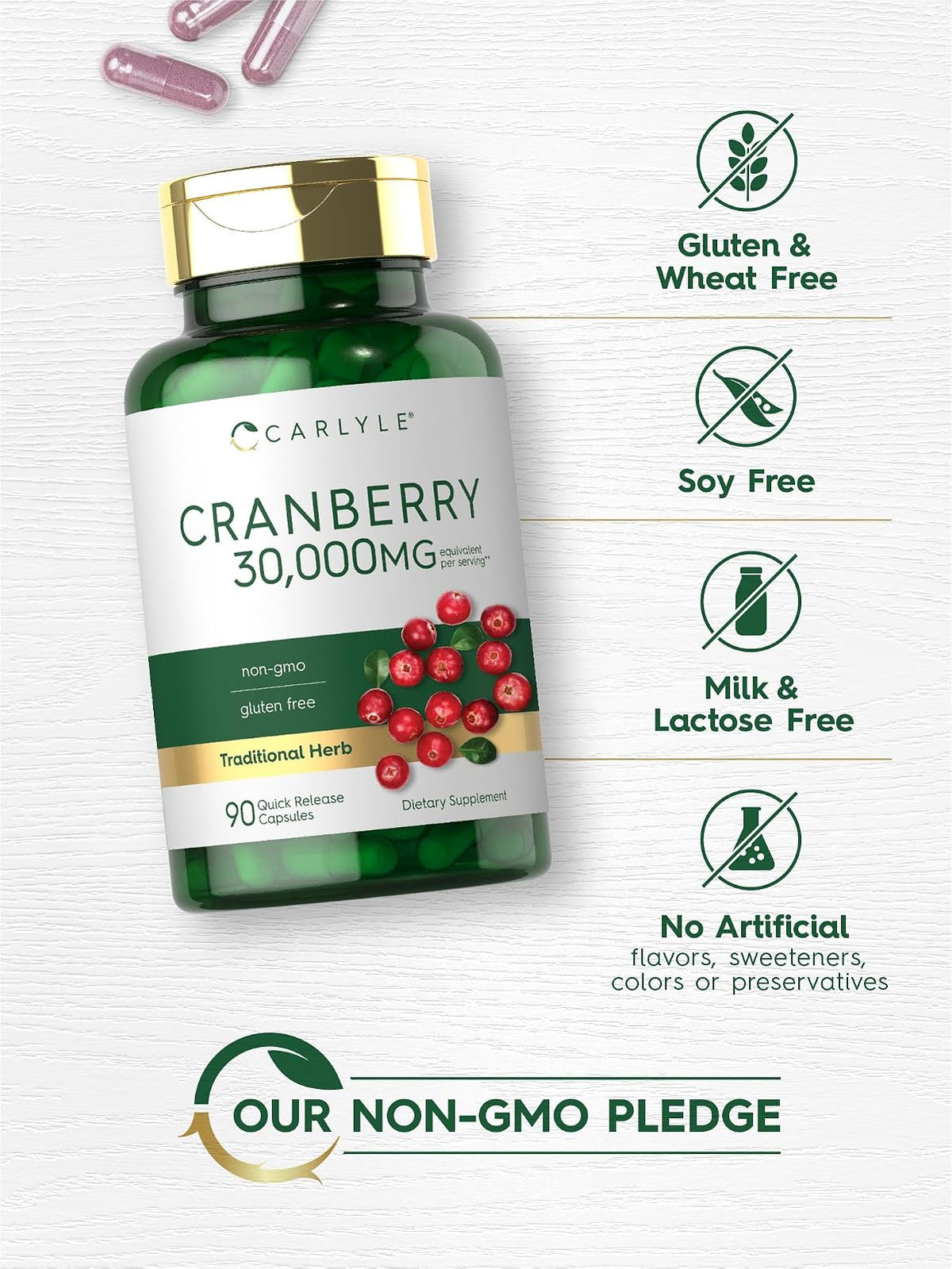 Carlyle herbal cranberry capsules 90 count
