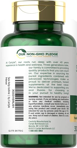 Carlyle iodine tablets for thyroid support