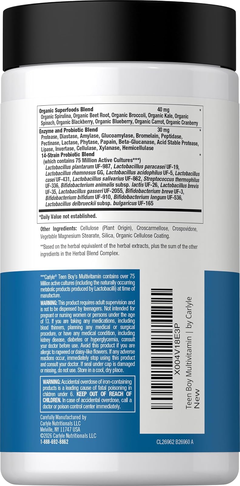 Carlyle kids multivitamin caplets
