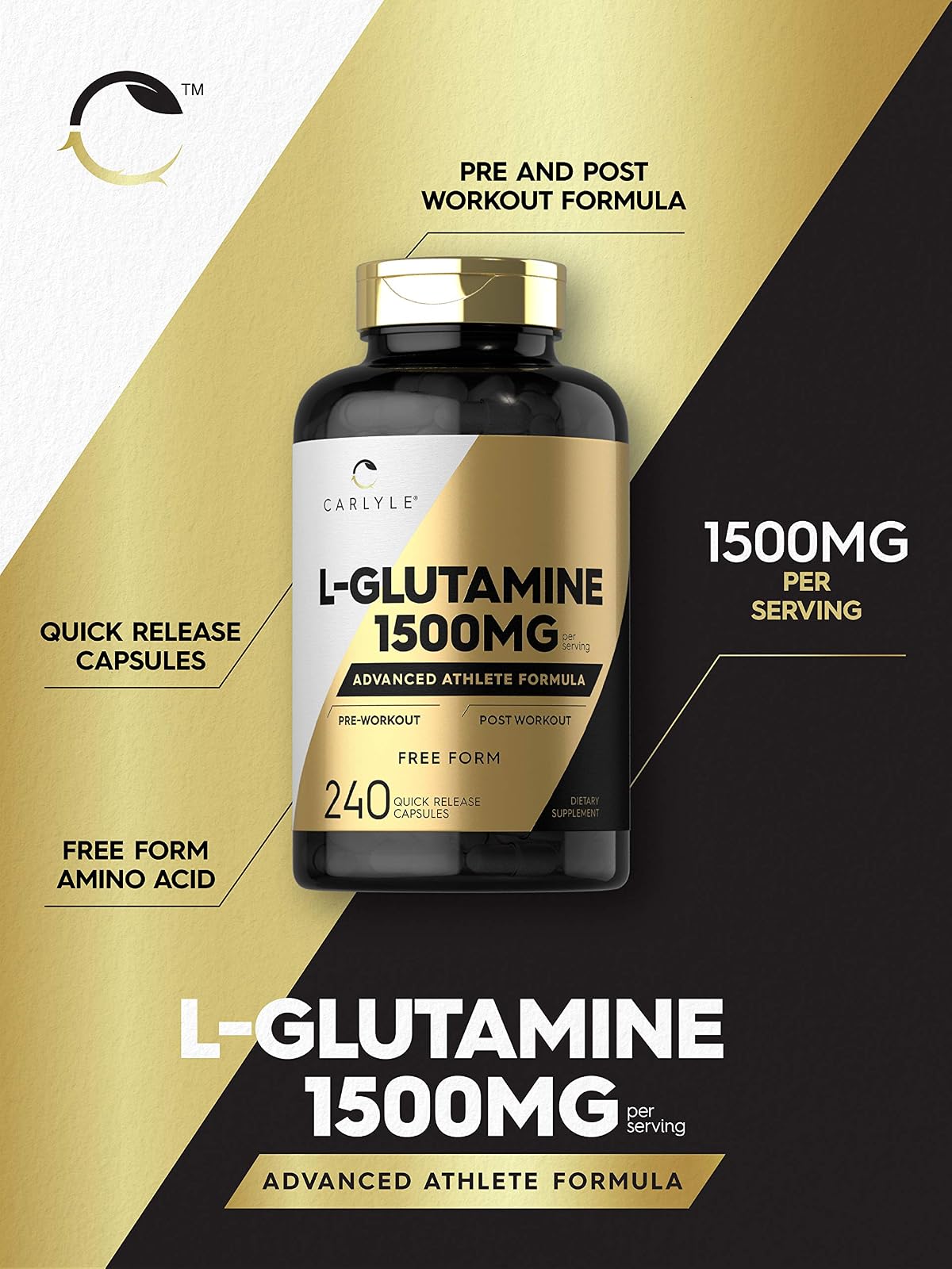 Carlyle l-glutamine supports gut health