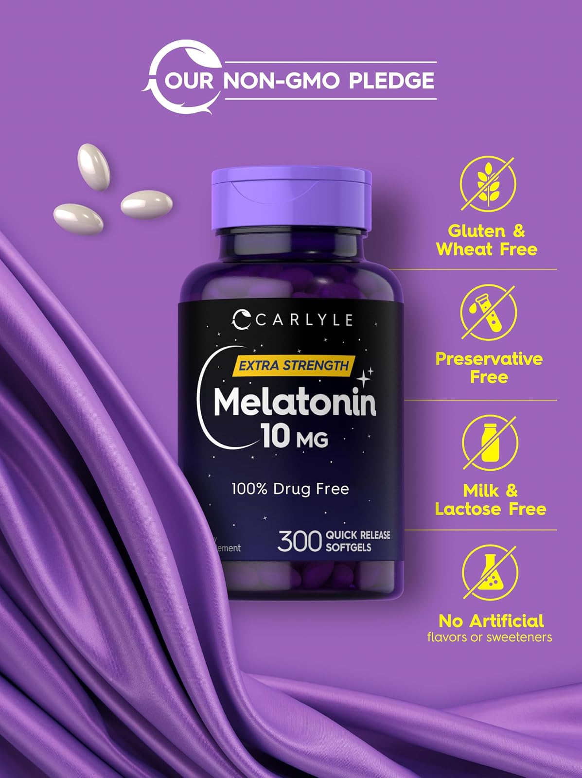 Carlyle melatonin 10mg for sleep support
