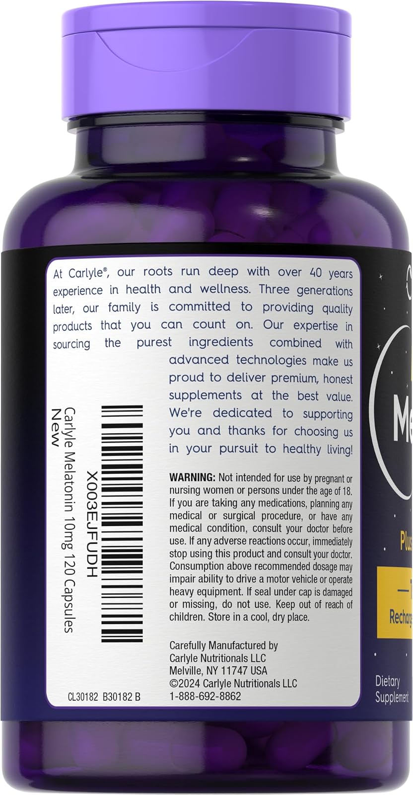 Carlyle melatonin for sleep support