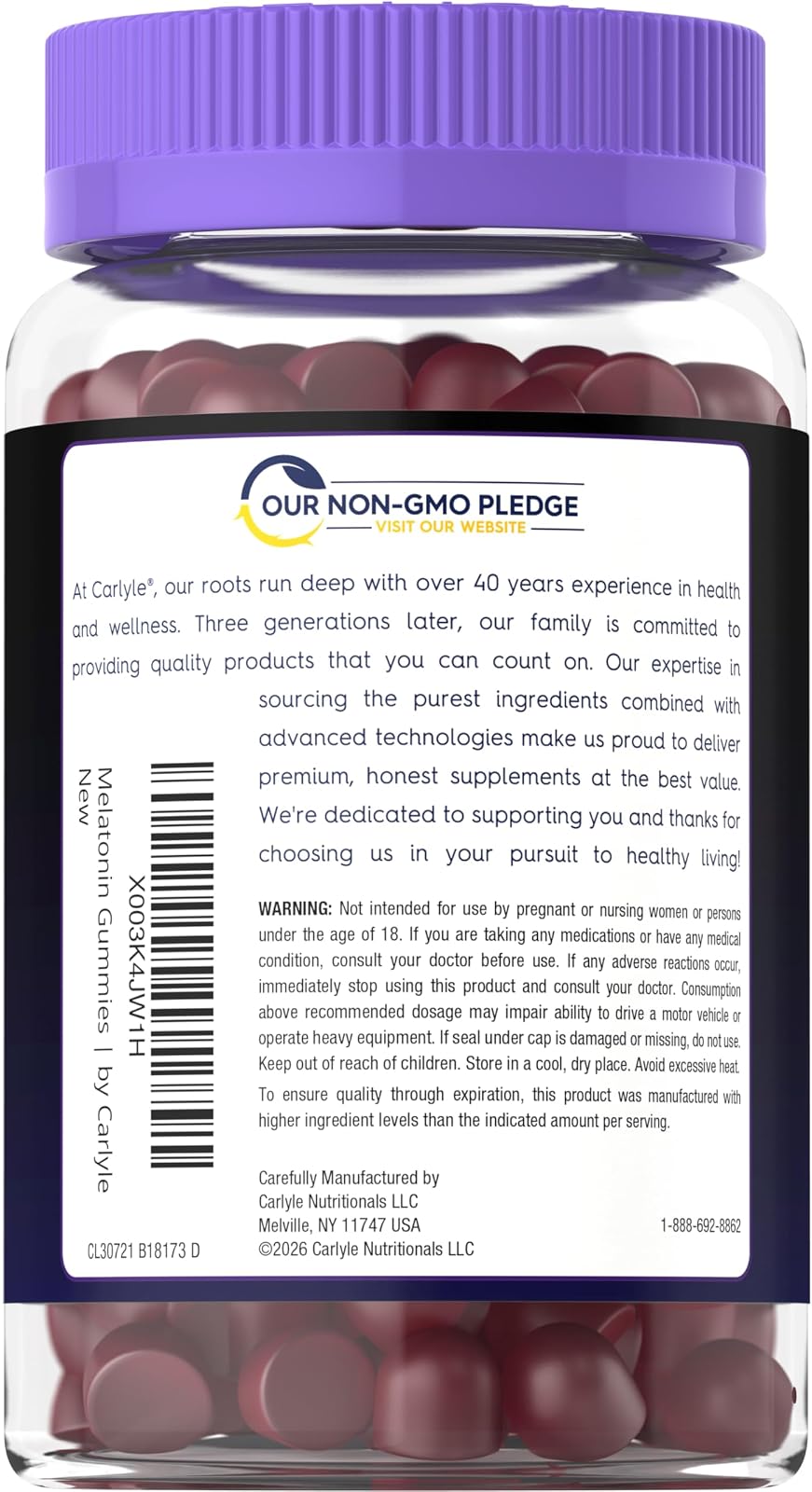 Carlyle melatonin gummies for relaxation