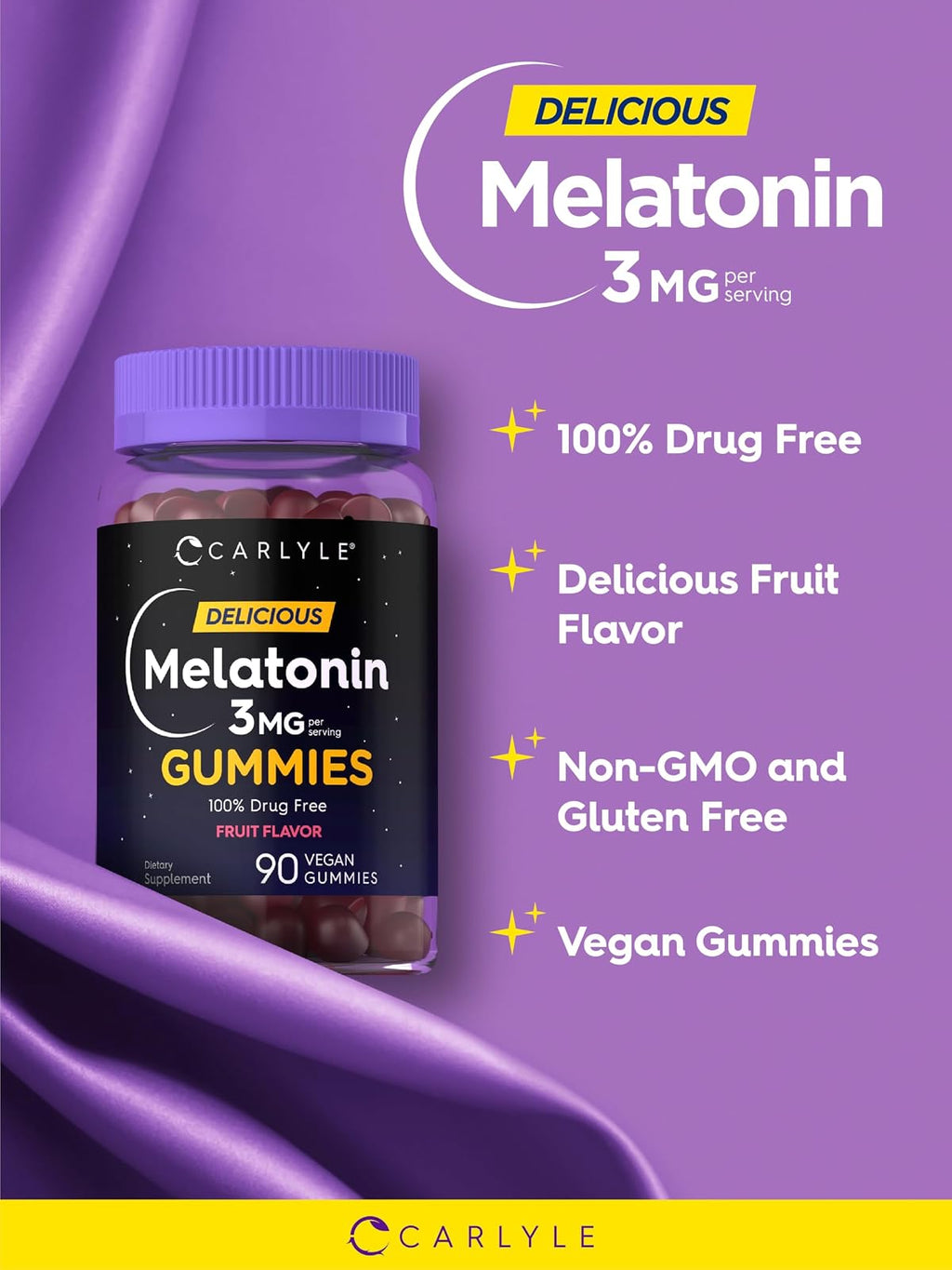 Carlyle melatonin gummies support restful nights