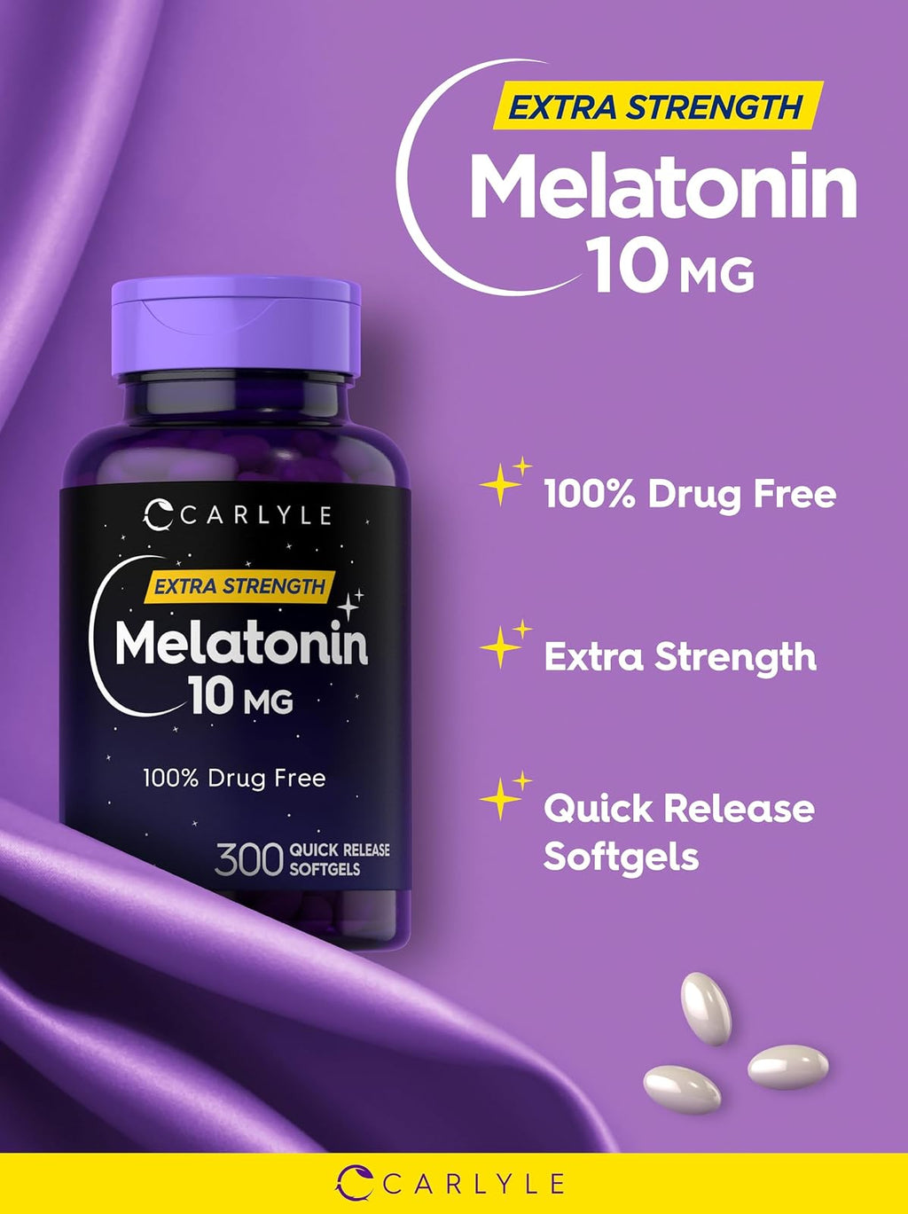 Carlyle melatonin softgels for better sleep