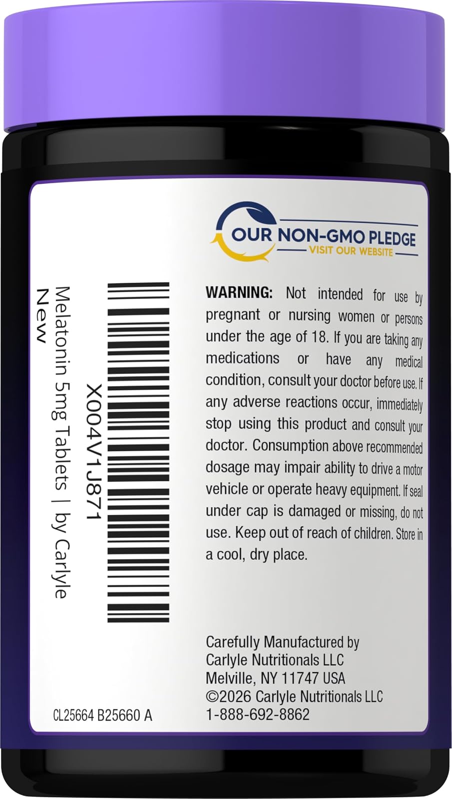 Carlyle melatonin support for relaxation