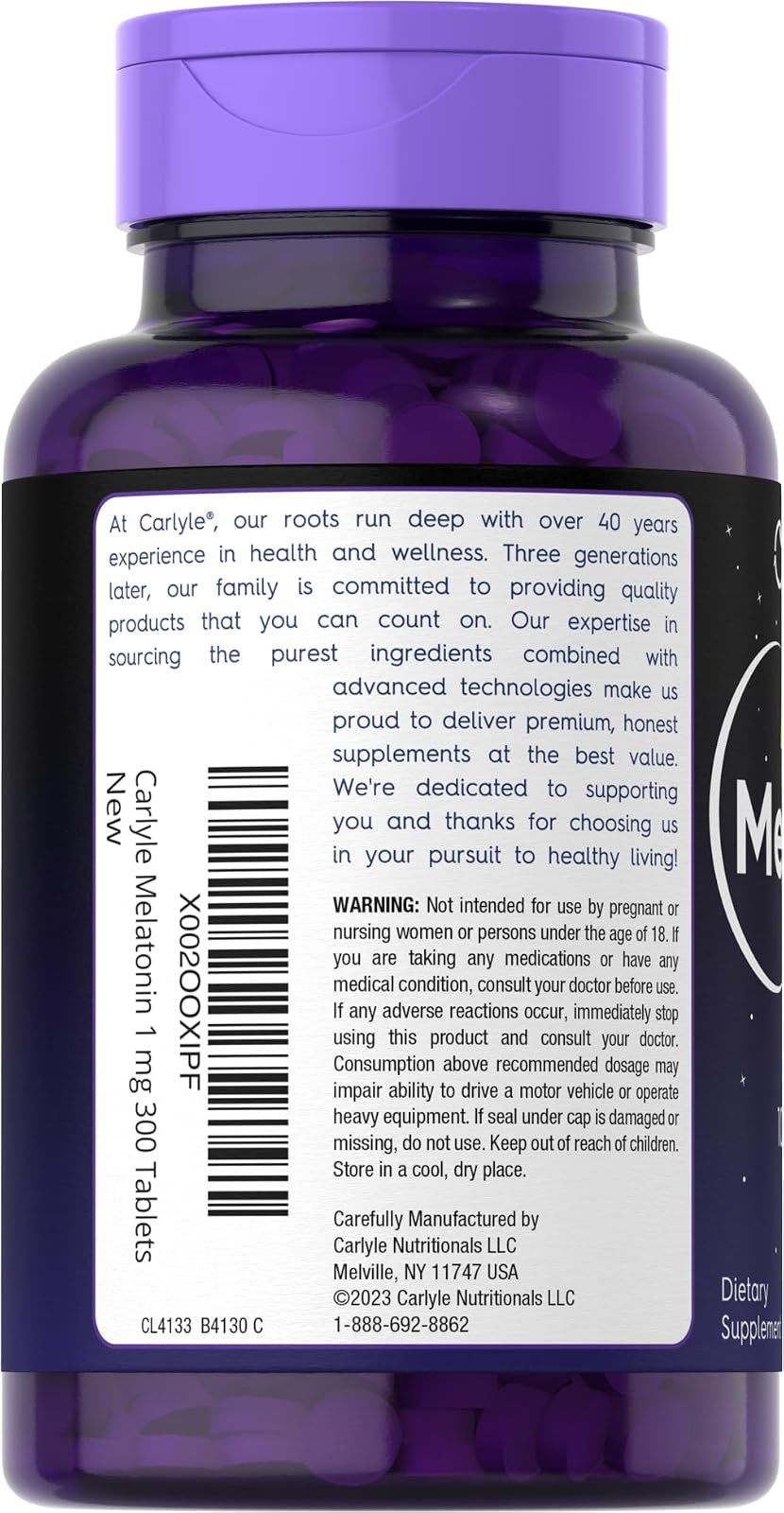 Carlyle melatonin support for relaxation