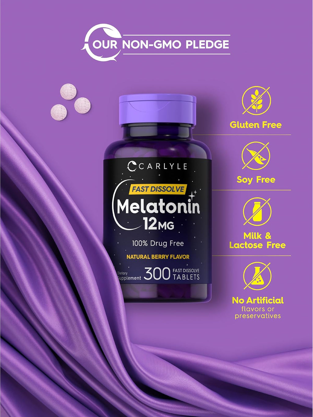 Carlyle melatonin tablets for better sleep