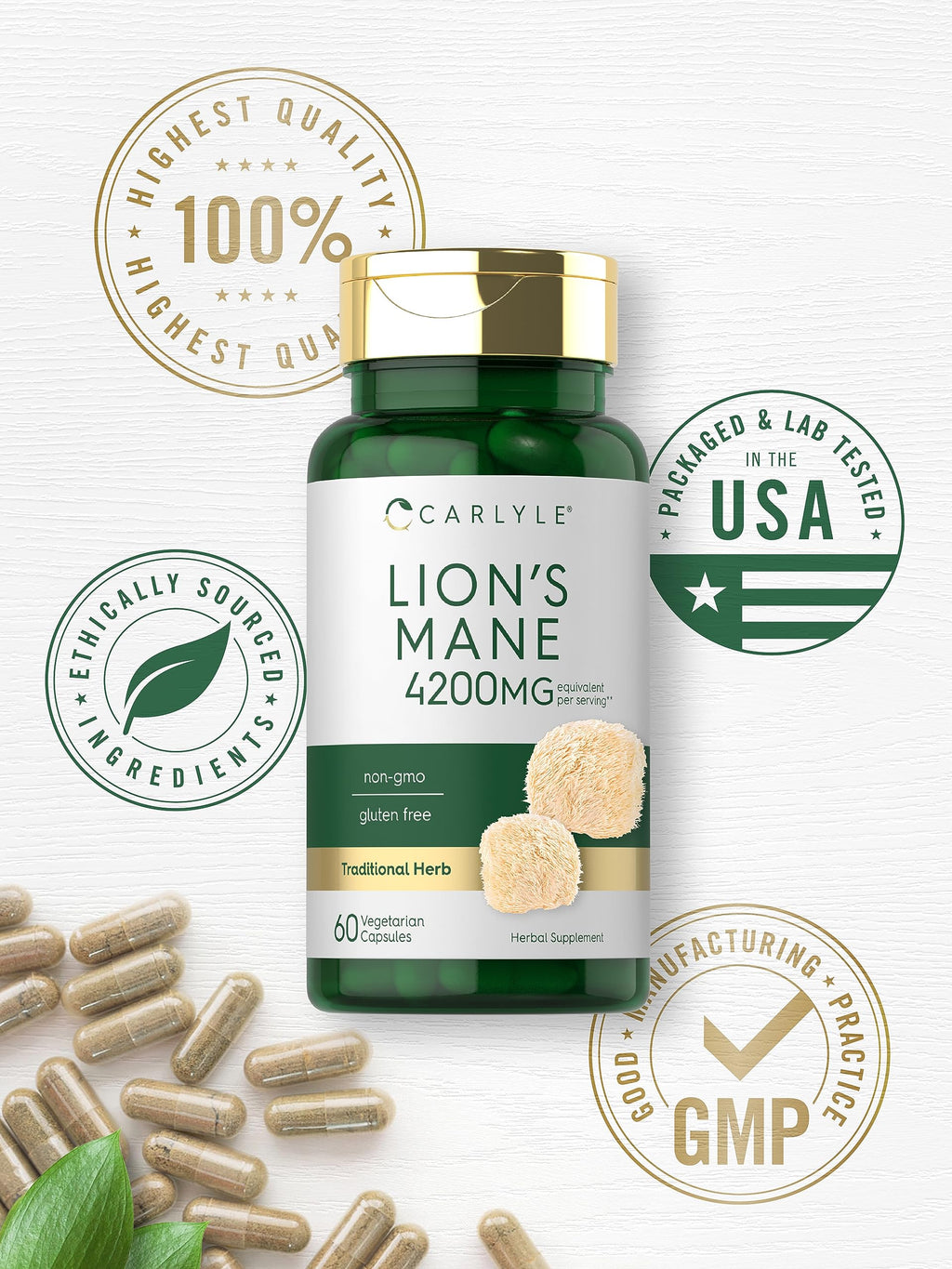 Carlyle mushroom capsules for wellness
