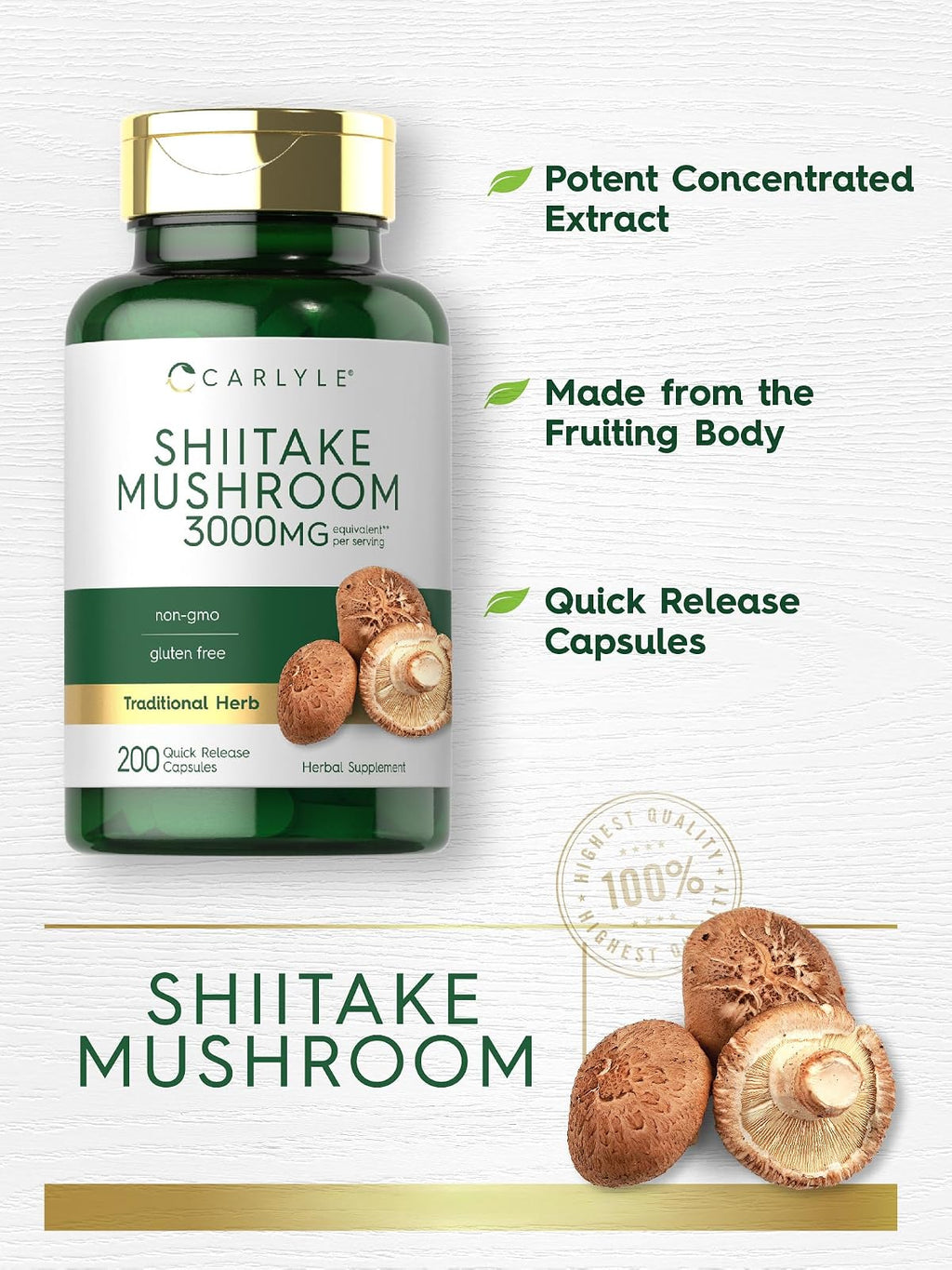 Carlyle mushroom complex for immunity
