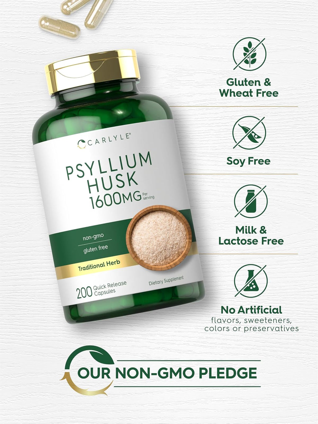 Carlyle psyllium husk 1600 mg benefits