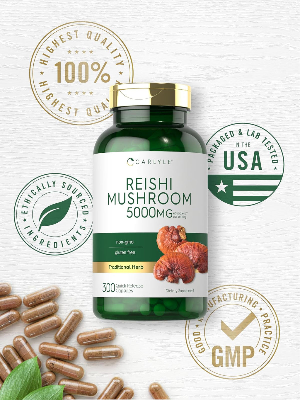 Carlyle reishi capsules for wellness