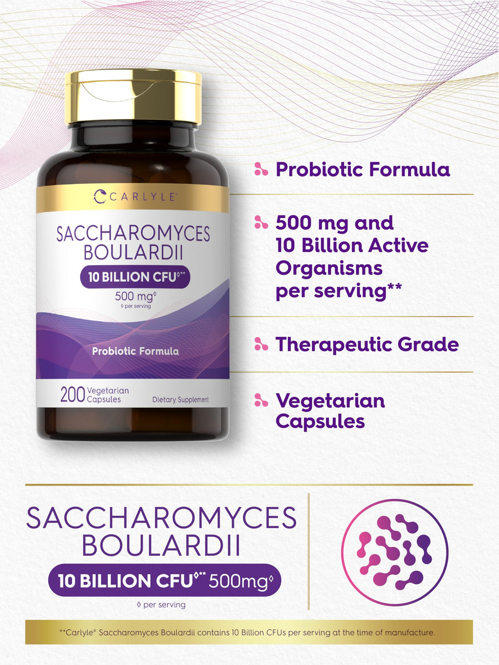 Carlyle Saccharomyces Boulardii value size