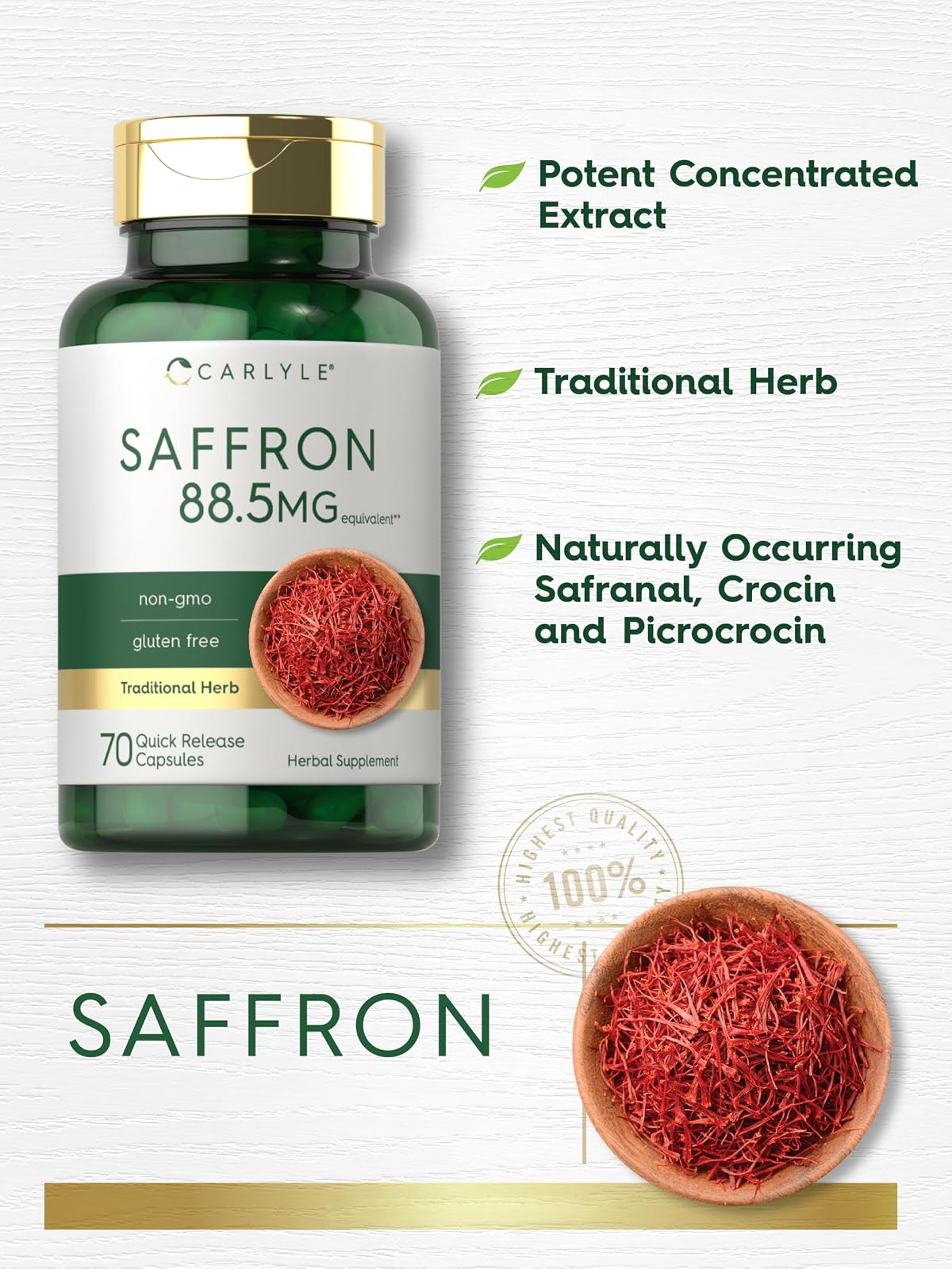 Carlyle saffron for mood support