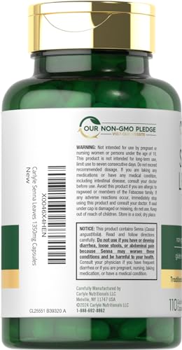 Carlyle Senna Leaves 1350 mg daily dose