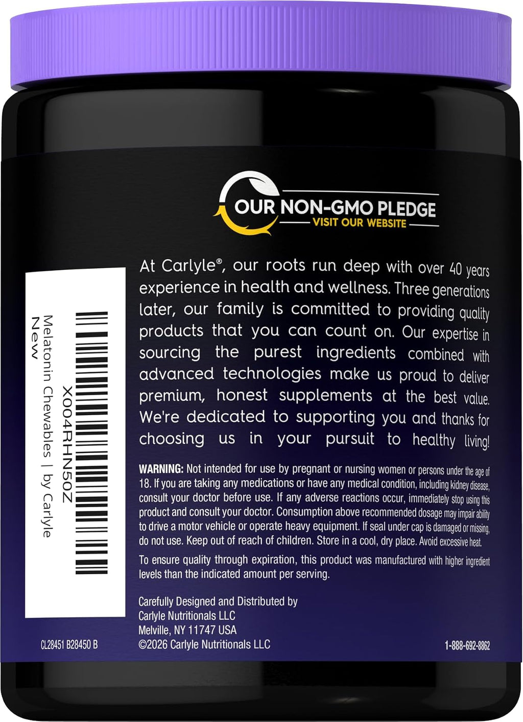 Carlyle sleep support chews with melatonin