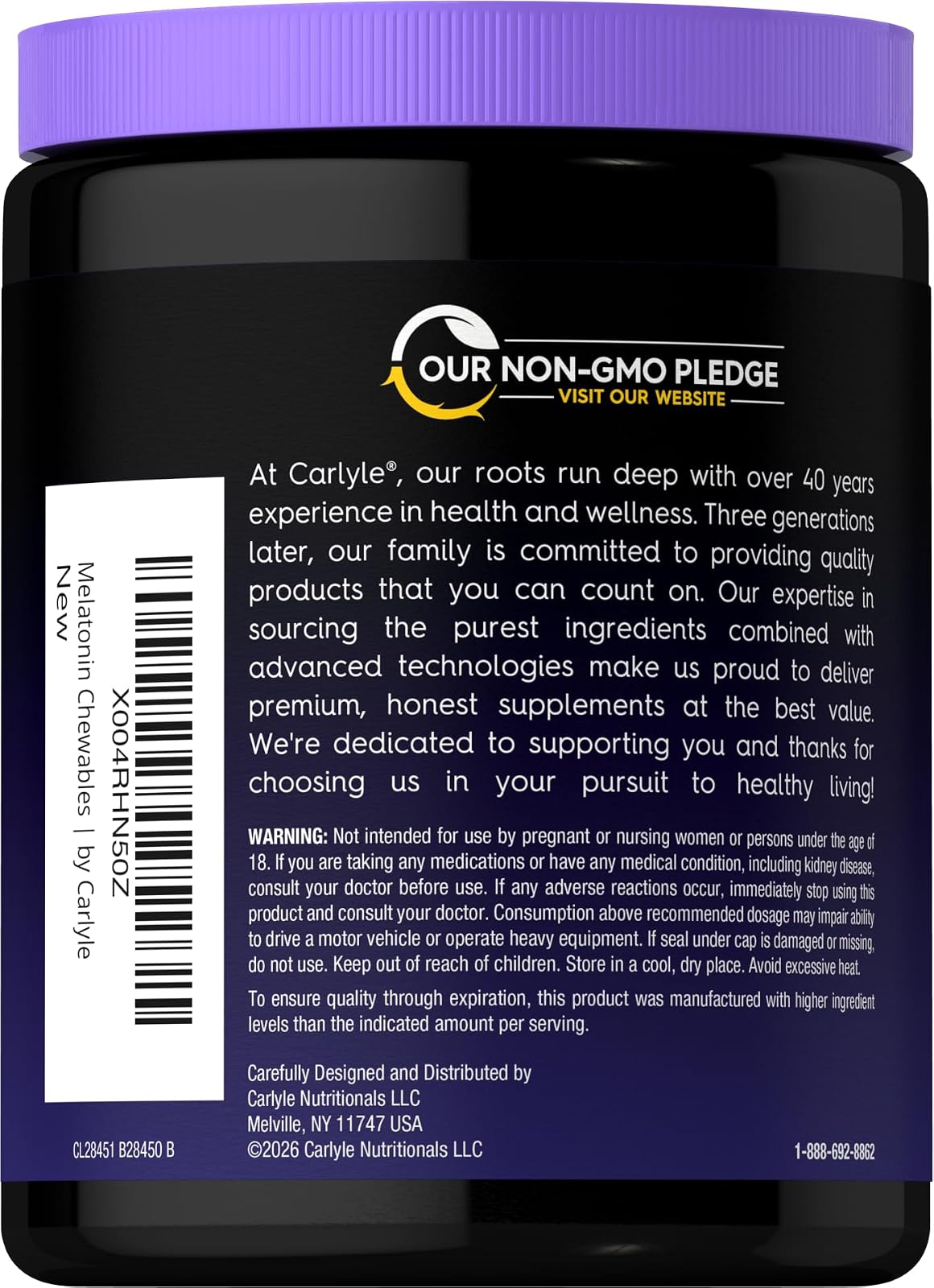 Carlyle sleep support chews with melatonin