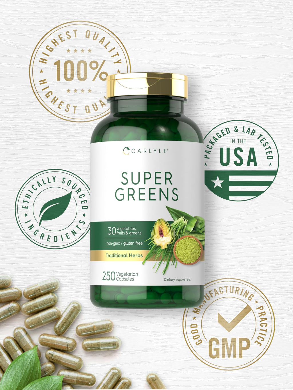 Carlyle Super Greens for digestive health