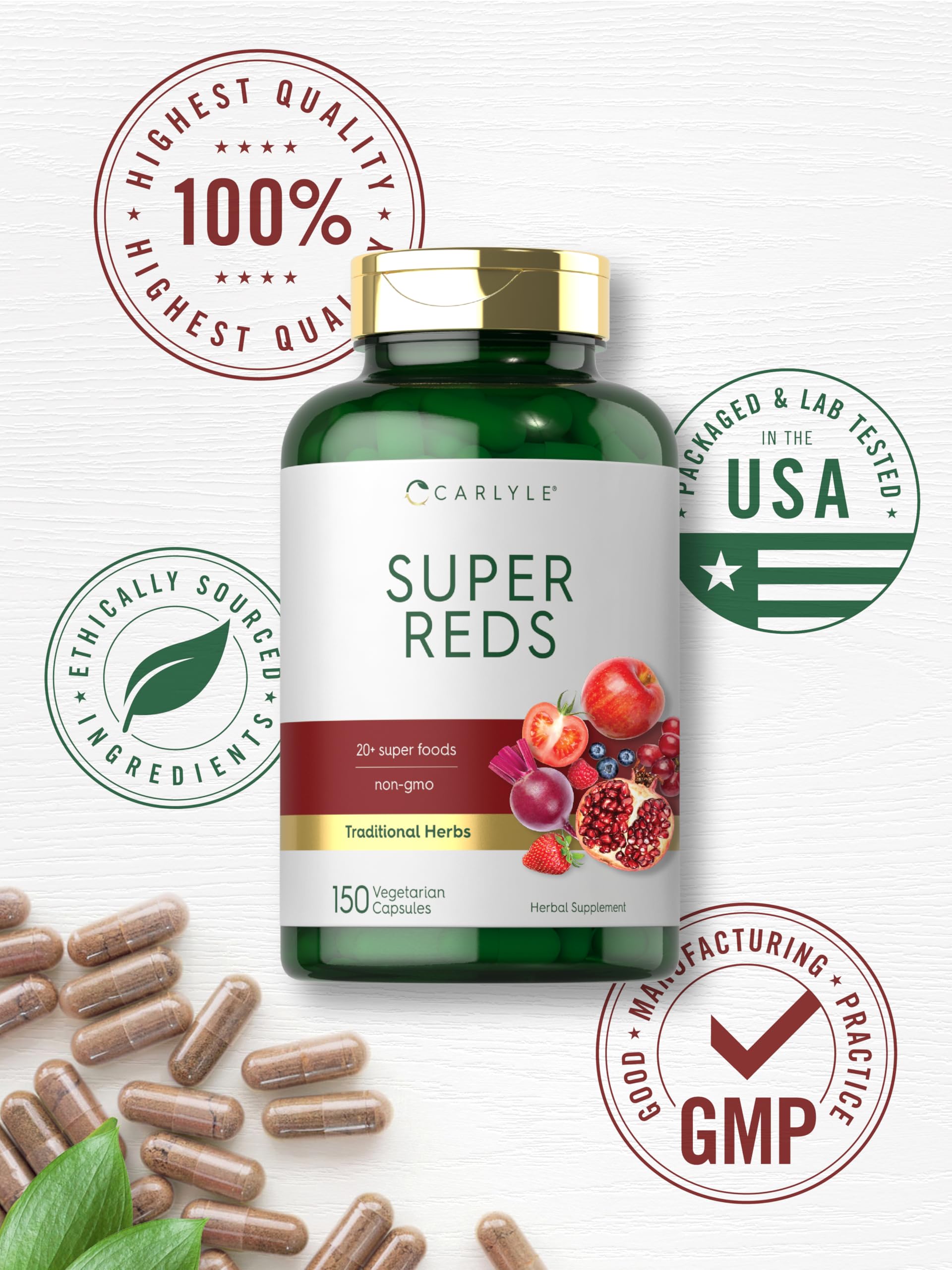 Carlyle Super Reds dietary supplement capsules