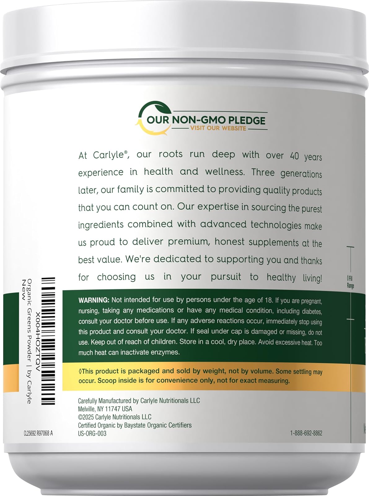 Carlyle superfood greens powder blend