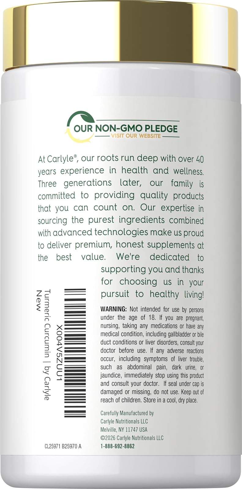 Carlyle turmeric curcumin for joint support
