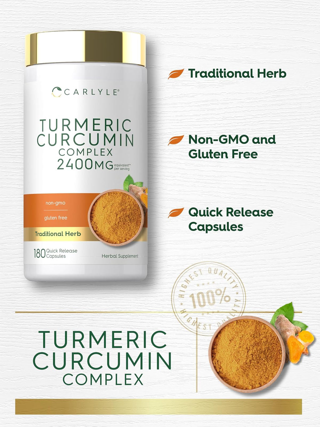 Carlyle turmeric curcumin immune booster