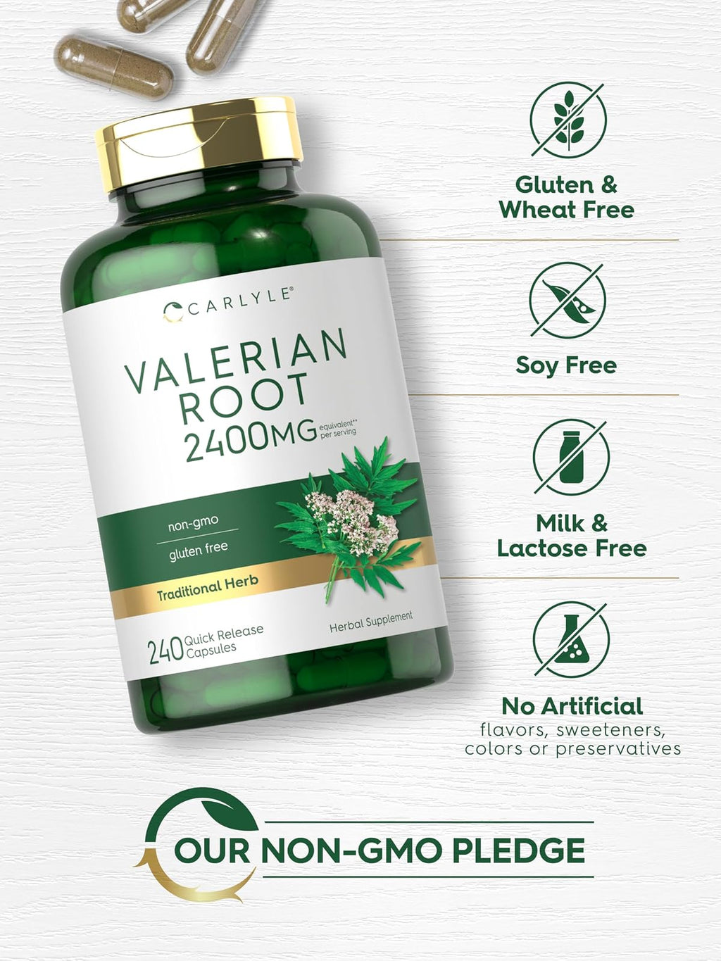 Carlyle valerian capsules for stress relief