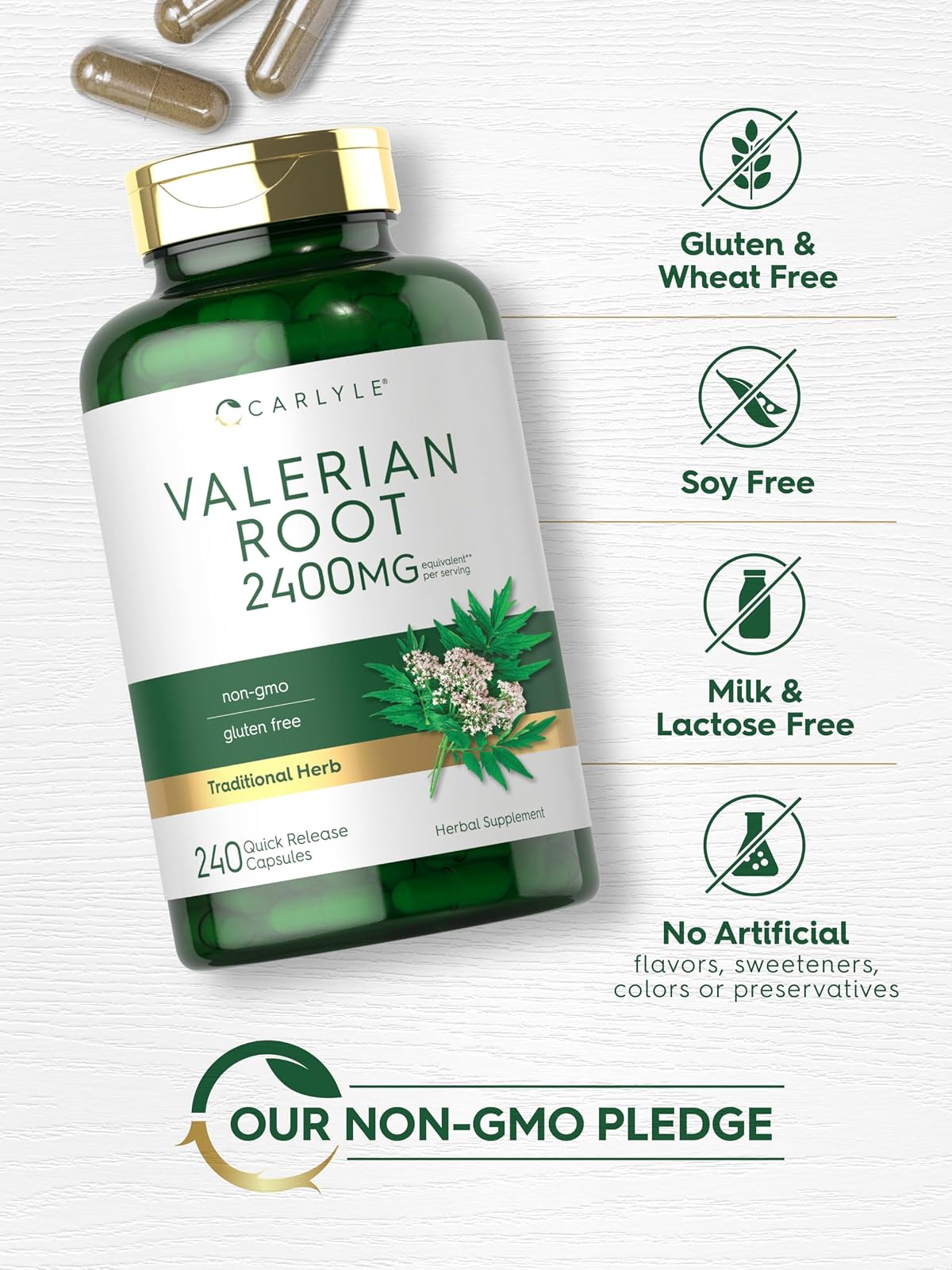 Carlyle valerian capsules for stress relief