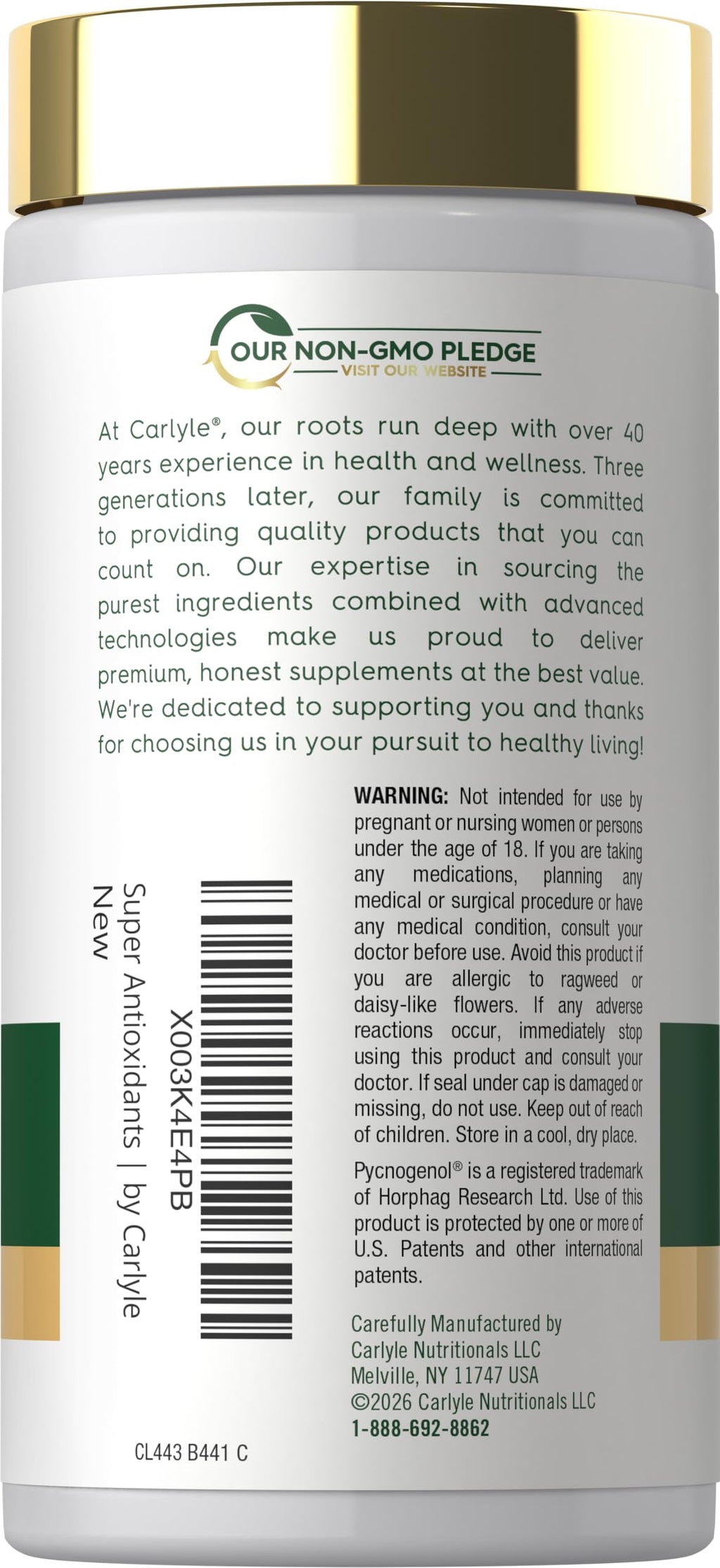 Carlyle vitamins A, C, E for skin health