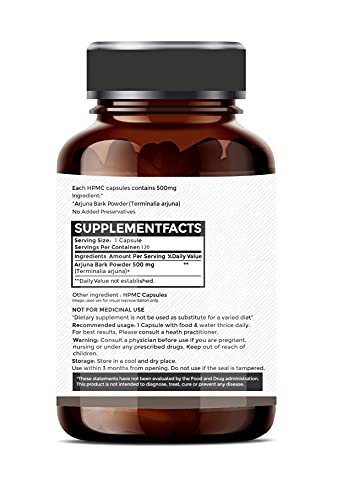 CARMEL ORGANICS Arjuna immune system booster