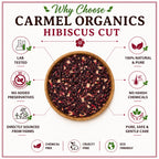 CARMEL ORGANICS hibiscus tea vibrant colour