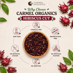 CARMEL ORGANICS refreshing hibiscus tea flavour