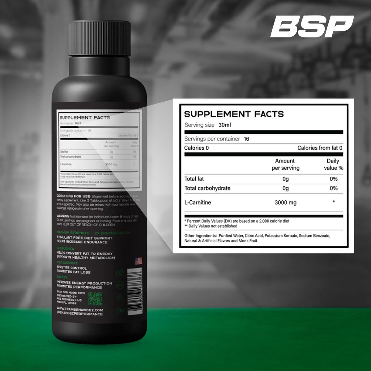 Carnitine liquid for workout recovery