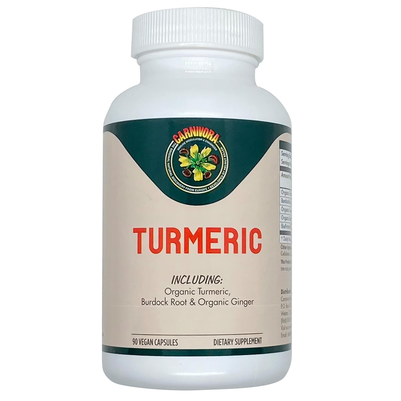 Carnivora turmeric capsules for inflammation